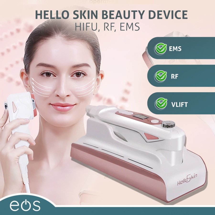 Jual Original Hello Skin beauty device RF MINI HIFU VLIFT mengecilkan pipi free 1 GEL ULTRASOUND ...