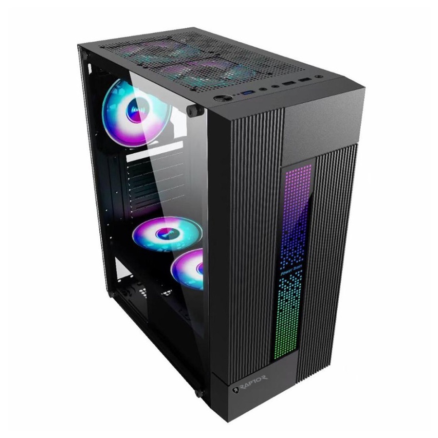 Jual Casing Gaming Raptor 1625 Tempered Glass RGB ATX Include PSU 500W ...