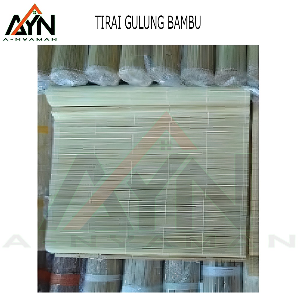 Jual krey bambu lidi kecil warna natural / tirai bambu gulung bisa bayar di tempat 60cm X 100cm ...