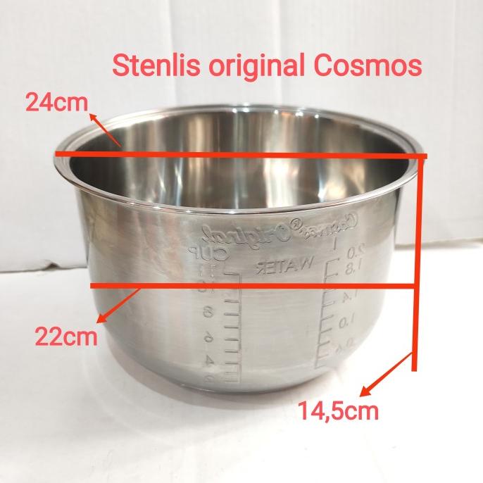 Jual Panci Rice Cooker Teflon Mejikom 2L Bahan Stainless Original ...