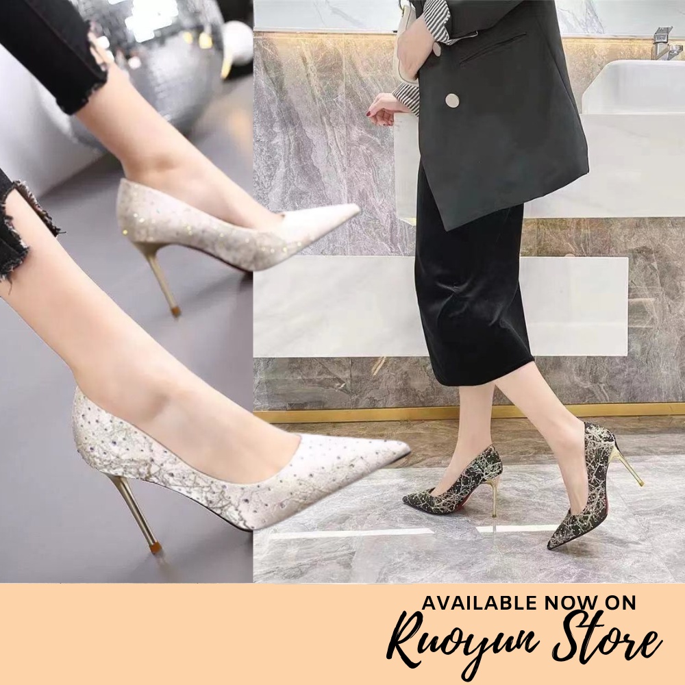 Jual RYS - Divine Goddess Sepatu Slip On Hak Heels Tinggi Wanita ...