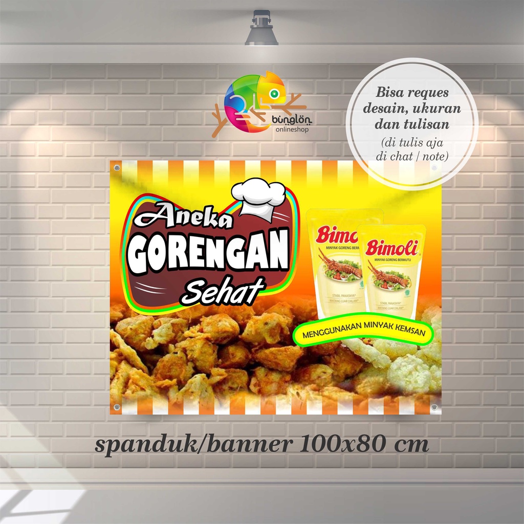 Jual Spanduk, Banner Aneka Gorengan Sehat | Shopee Indonesia