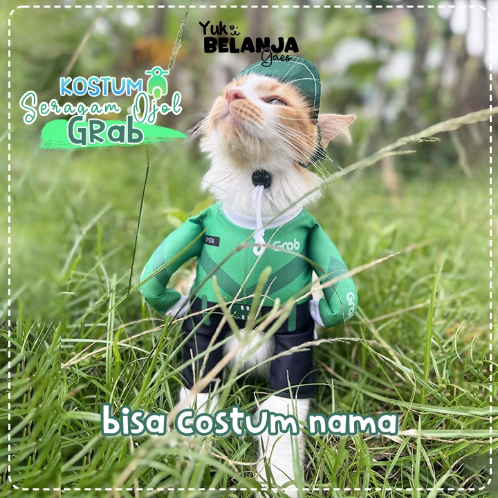 Jual Baju Kucing Bahan Poliester Kostum Ojek Online GRAB Series / Baju ...
