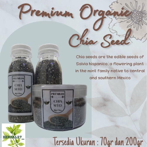 Jual Organic Black Chia Seed Premium Biji Chiaseed Original Food ...
