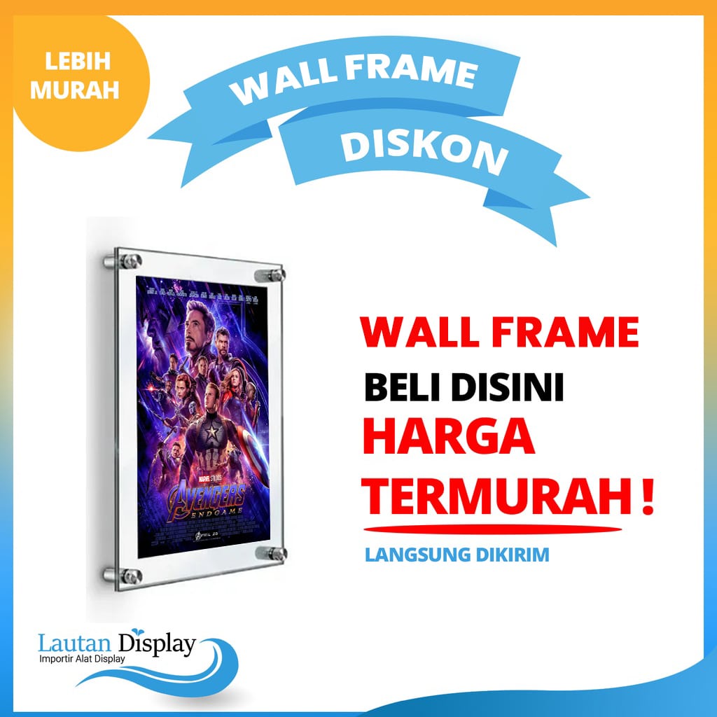Jual Akrilik Dinding Tempel A4 Wall Frame Display Acrylic Poster A4 ...