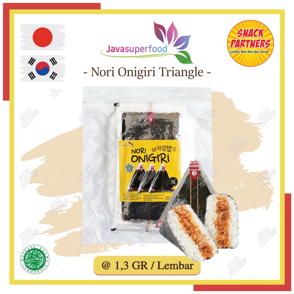 Jual NORI ONIGIRI TRIANGLE isi 10 Lembar 13 GR | Nori Wrapper Khusus ...