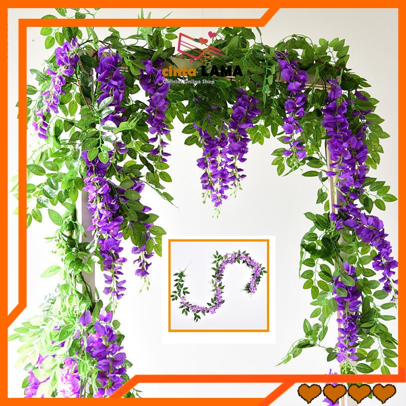 Jual Cinta Lama / Bunga Juntai Wisteria Hias Bunga Hias Plastik ...