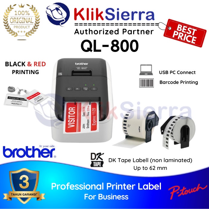 Jual BROTHER QL-800 PTouch Printer Label QL800 Barcode Labeling Shipping | Shopee Indonesia
