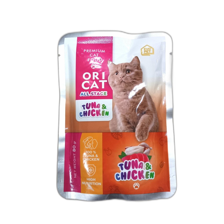 Jual ( 24 x ) Ori Cat Pouch Sachet Tuna & Chicken Makanan Basah Kucing ...