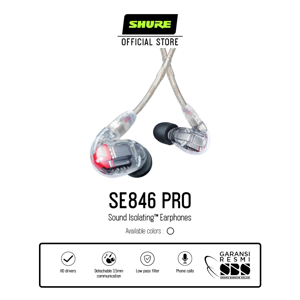 Jual Shure SE846-CL-A Earphone Clear | Shopee Indonesia