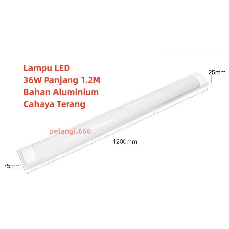 Jual LAMPU NEON LED TL PANJANG/TABUNG 18W/36W 60CM/120CM CAHAYA PUTIH ...