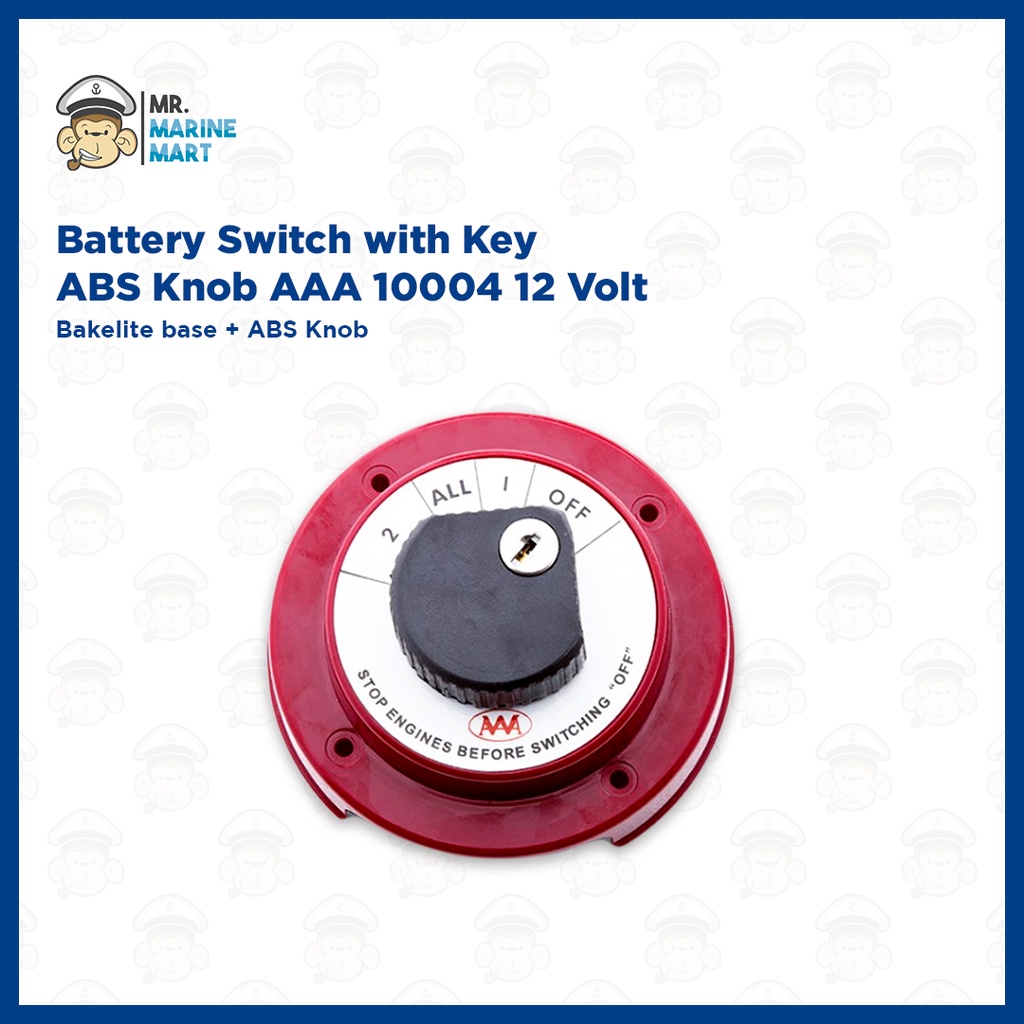 Jual Battery Switch with Key ABS Knob AAA 10004 | Shopee Indonesia