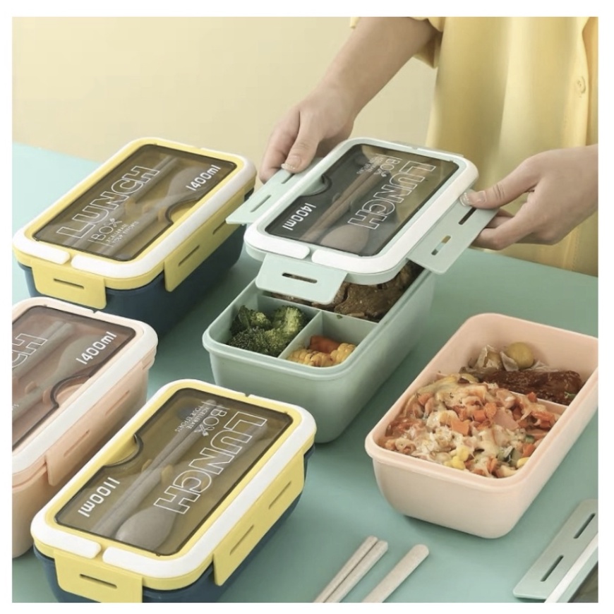 Jual MM - A009 - LUNCH BOX KOTAK MAKAN LB B002 1100ML ANTI TUMPAH BPA ...