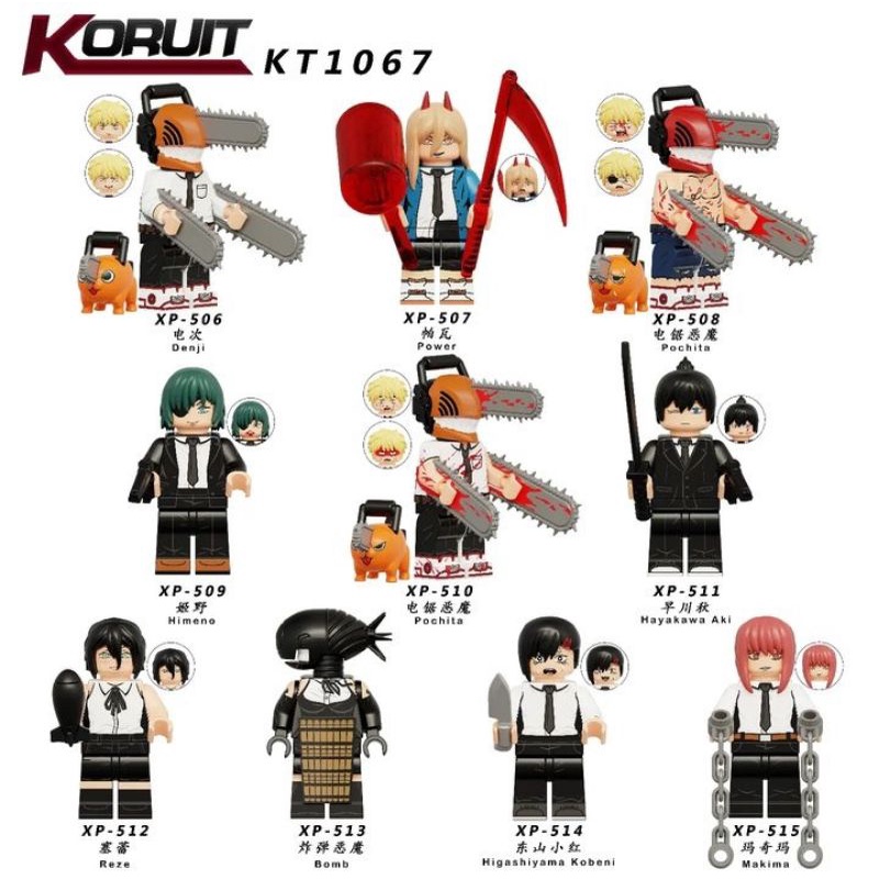 Jual mainan anime chainsaw man chainsawman denji pochita KT1067 power ...