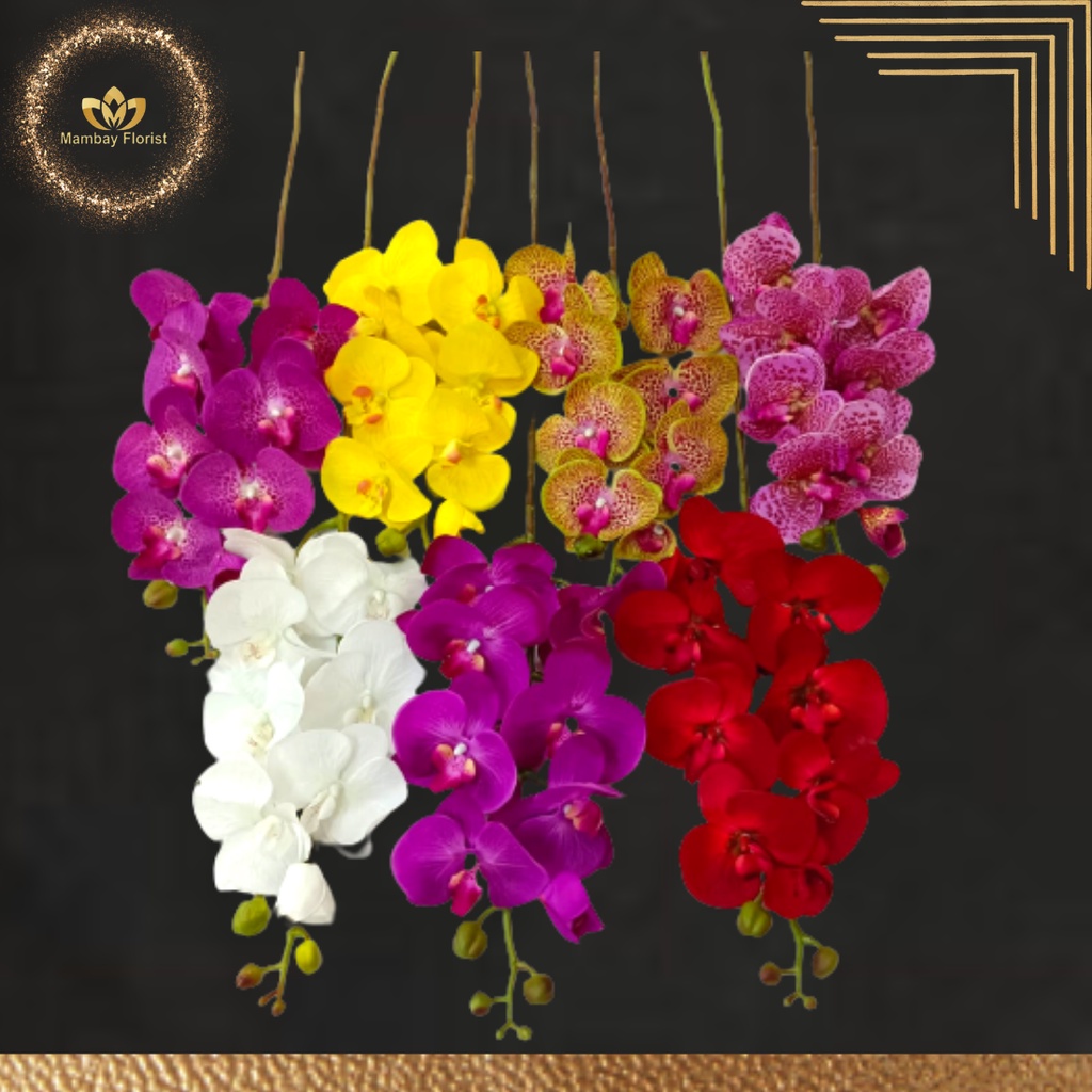 Jual [ 1 Tangkai ] Bunga Anggrek Latek grad-A/ anggrek karet / dekorasi ...