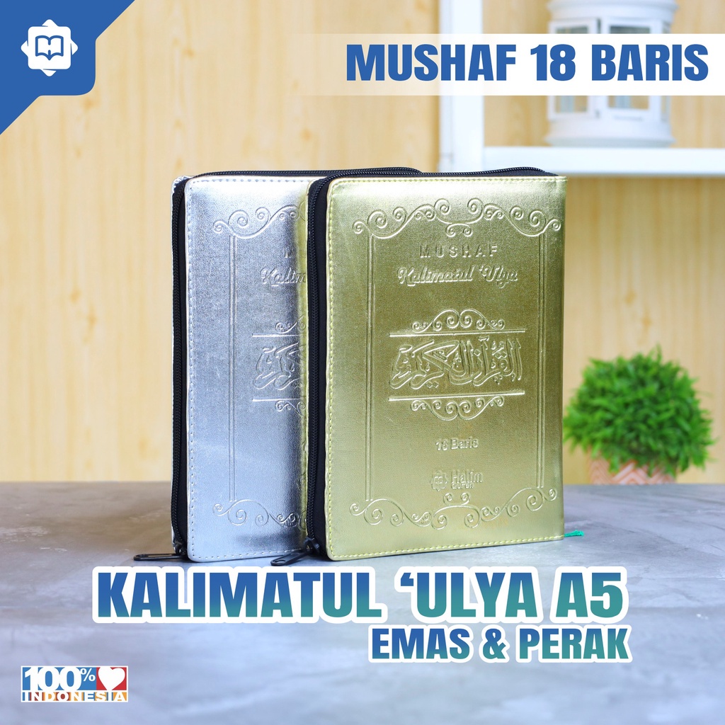 Jual Al Quran Emas Perak A5 Resleting Kalimatul Ulya - Halim | Shopee Indonesia