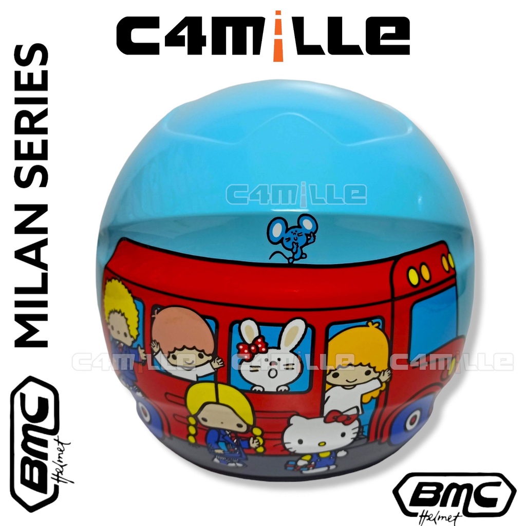 Jual HELM BMC MILAN SANRIO MIX #2 BLUE PASTEL HALF FACE | Shopee Indonesia