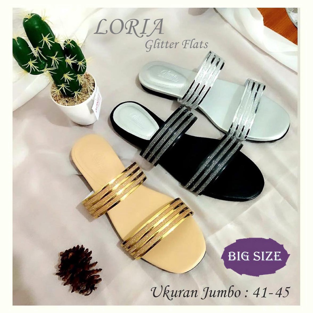 Jual FRESCURA X ZAGIB | Sandal Wanita Golden Big Size / Sendal Flat ...