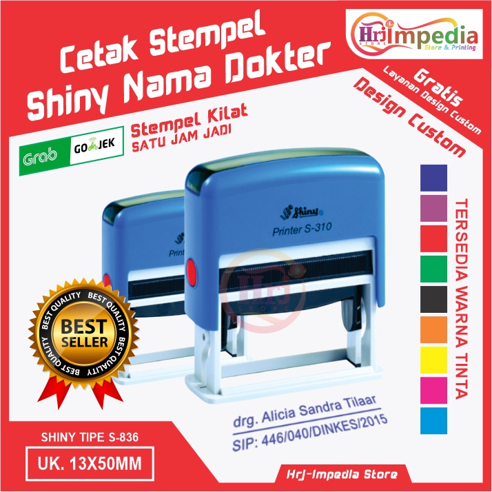 Jual Cetak Stempel Nama Dokter Stempel Shiny | Cetak Stempel Nama Custom | Cetak Stempel Nama ...