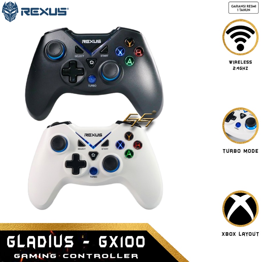 Jual Wireless Gamepad REXUS GLADIUS GX100 Wireless Gaming Controller ...