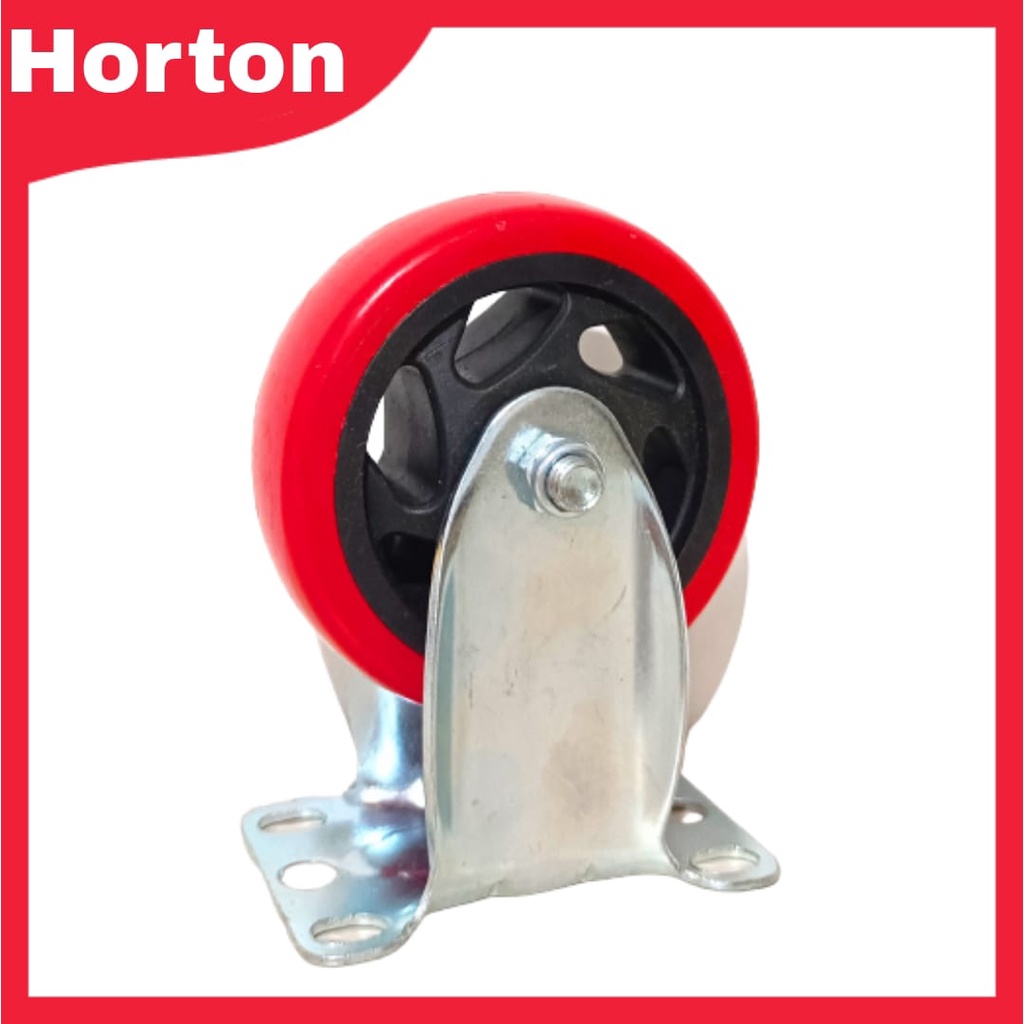 Jual RODA PVC MERAH 3 INCH HIDUP / SWIVEL 75 MM | Shopee Indonesia