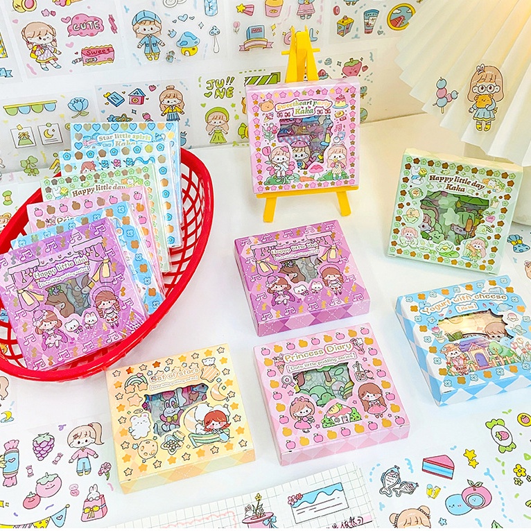 Jual 1 SET 100 LEMBAR STICKER MOTIF GADIS CANTIK / STICKER TEMPEL ...
