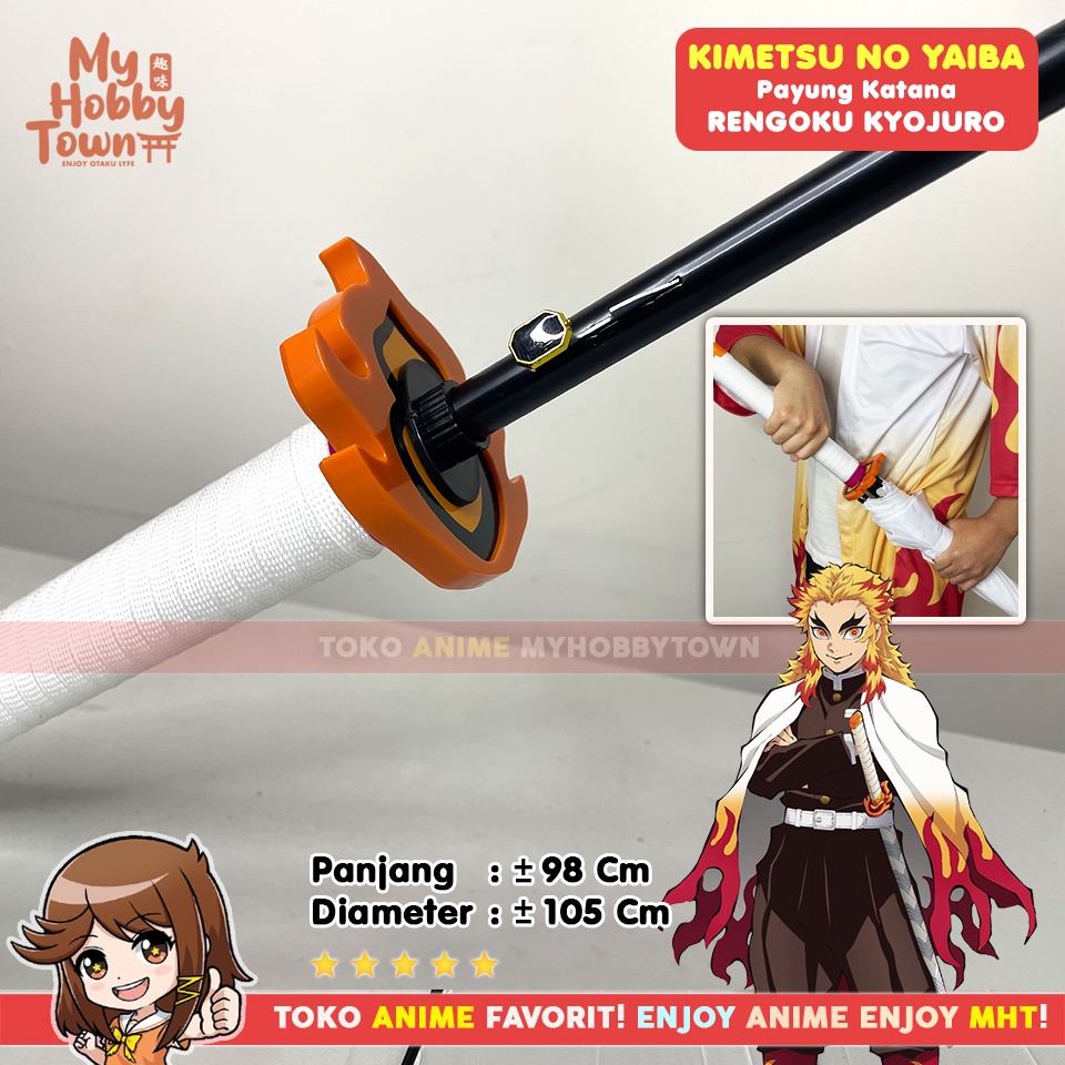 Jual Payung Katana Anime Pedang Kimetsu no Yaiba Demon Slayer Rengoku ...