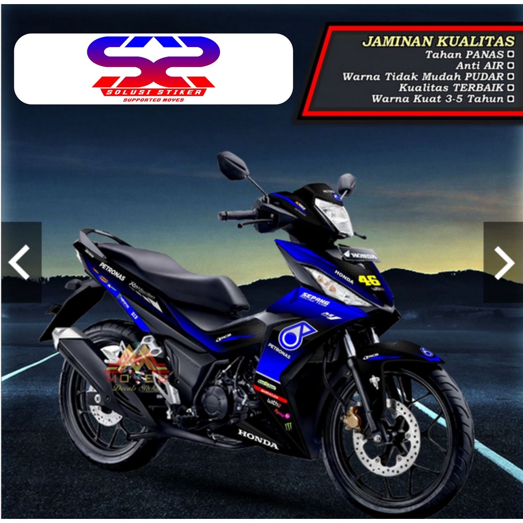 Jual Decal Variasi Motor Supra GTR 150 Full Body Stiker Striping Supra ...