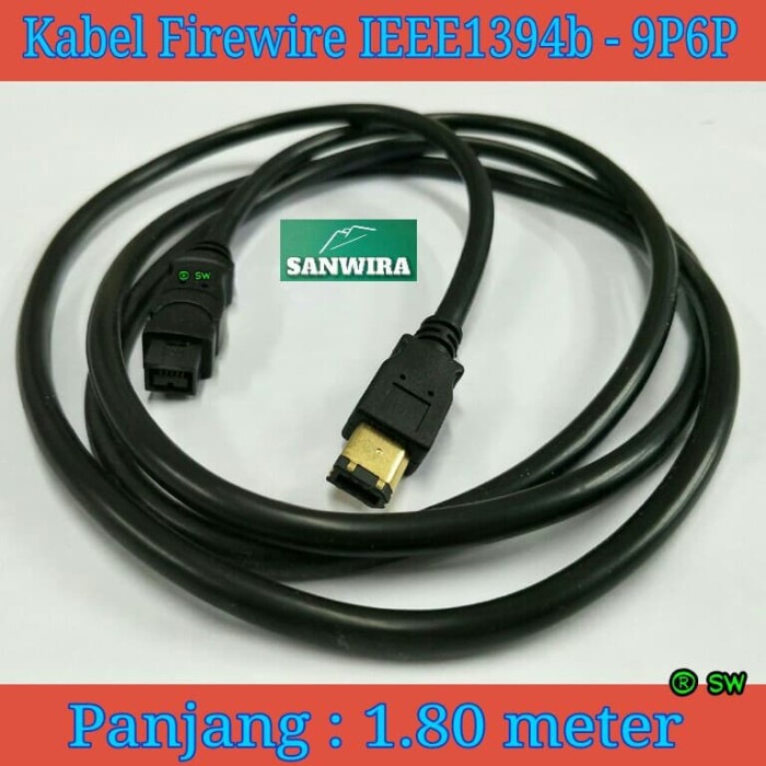 Jual Kabel Firewire Ieee1394B 9P6P - Panjang : 1.80 Meter | Shopee ...