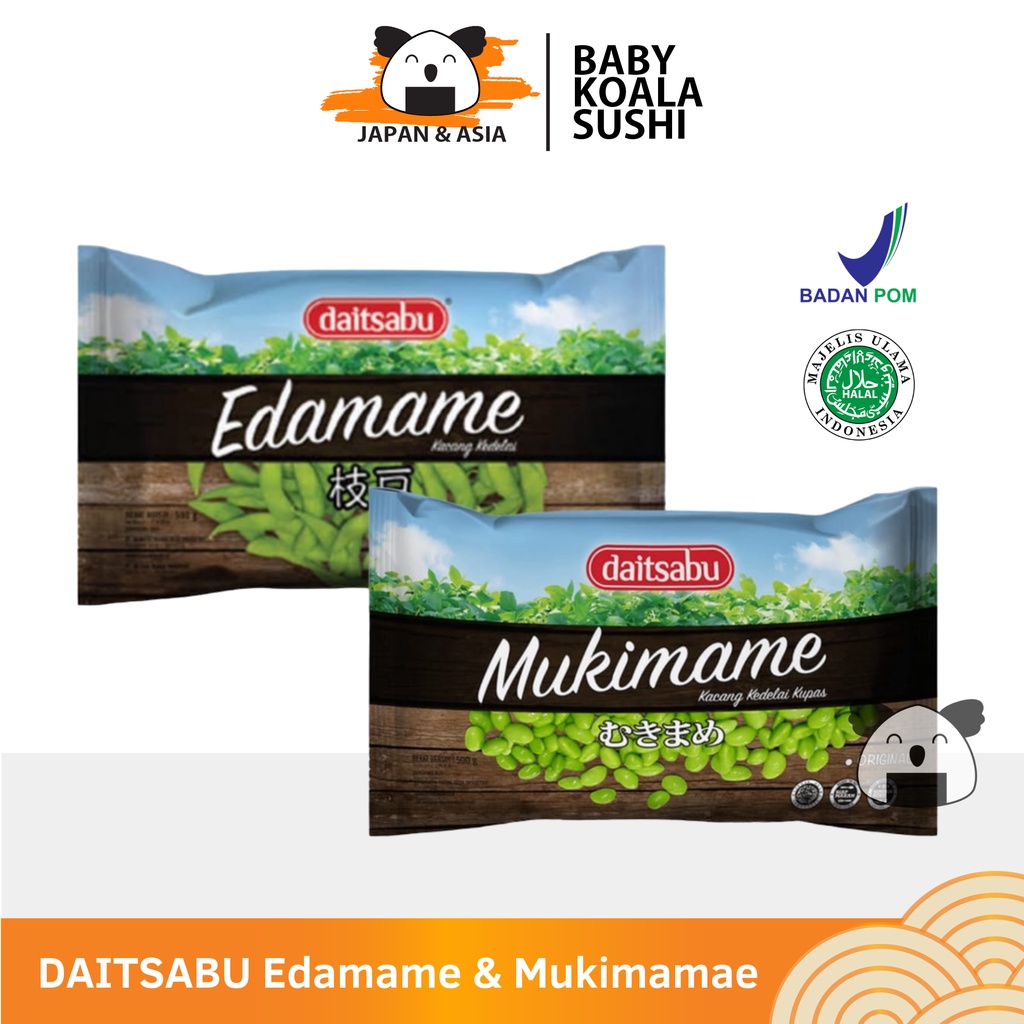 Jual DAITSABU Edamame & Mukimame Salted 500 g Halal | Kedelai Jepang ...