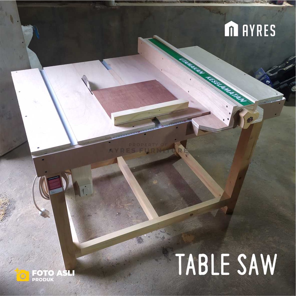 Jual Meja potong kayu / Table saw dari Circular Saw Rakitan Plywood ...