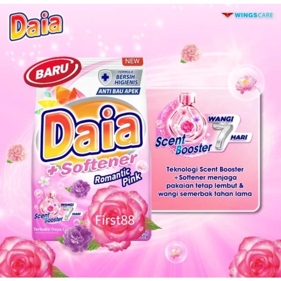 Jual Daia Deterjen Bubuk Romantic Pink 800 gr | Shopee Indonesia