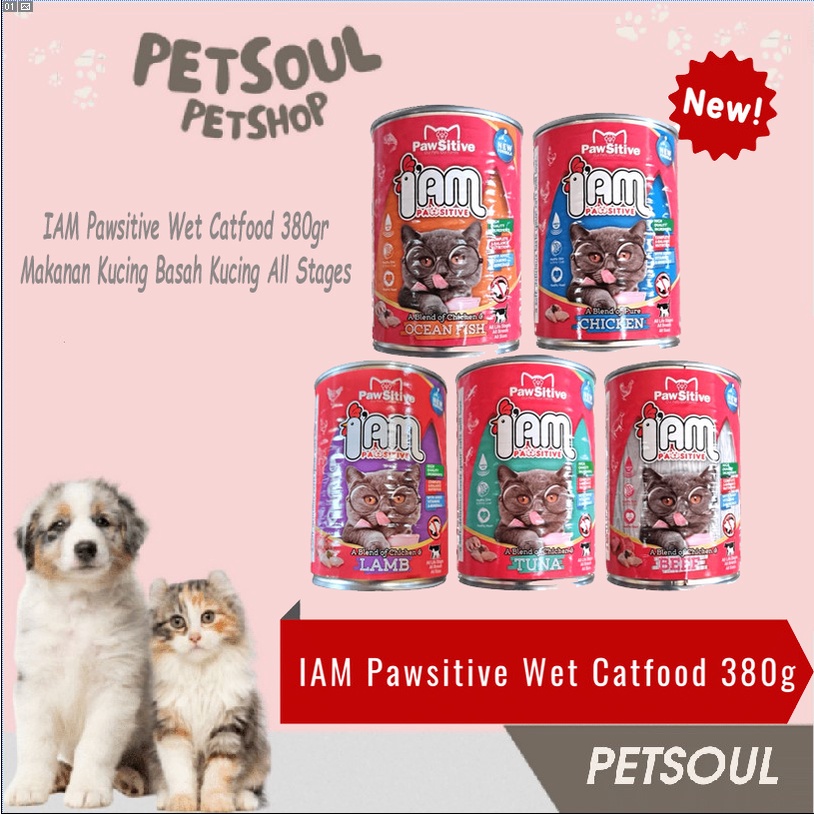 Jual IAM Pawsitive Wet Catfood 380g Makanan Kucing Basah Kucing All ...