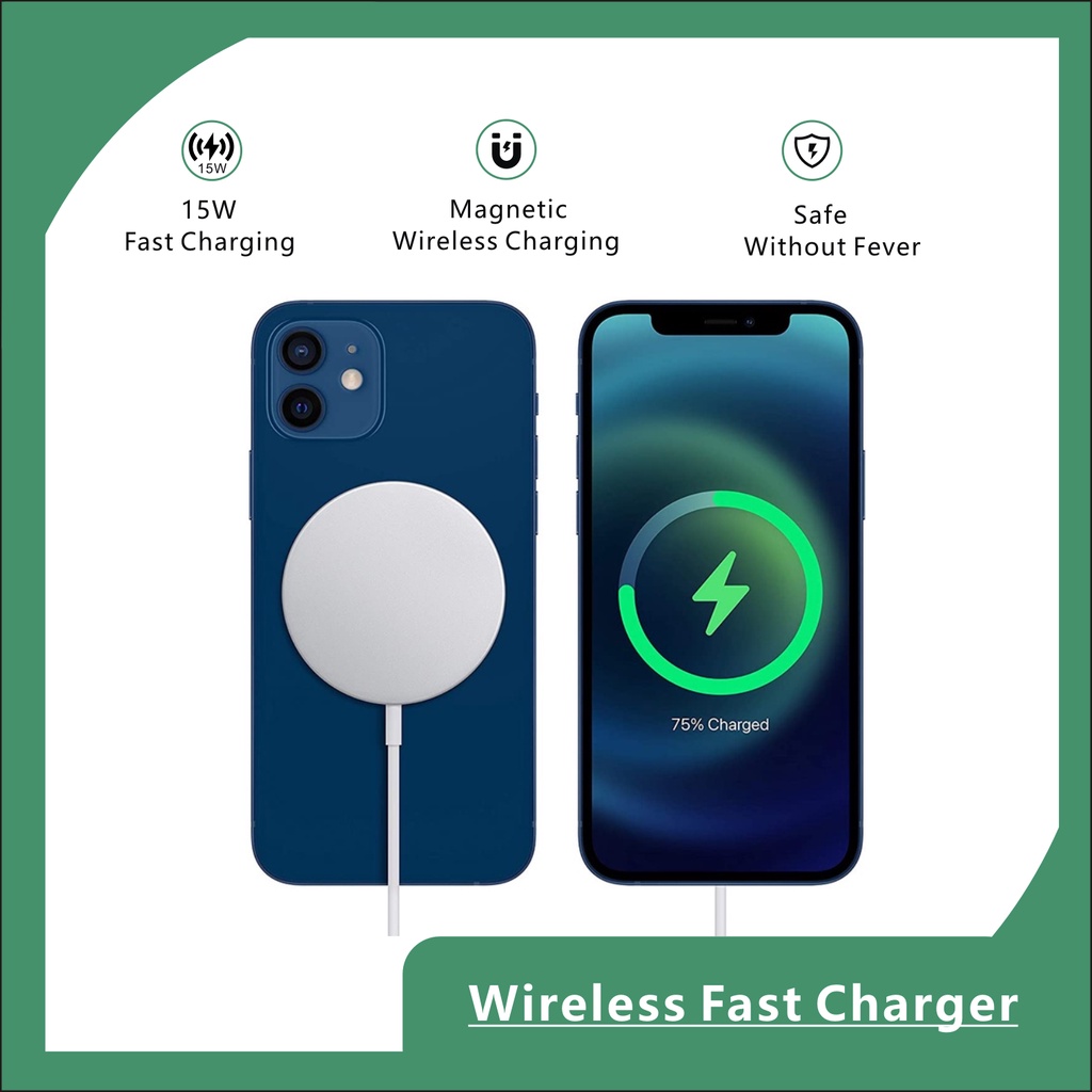 Jual [Local delivery] Magsafe wireless charger 15W charger Android/iOS ...