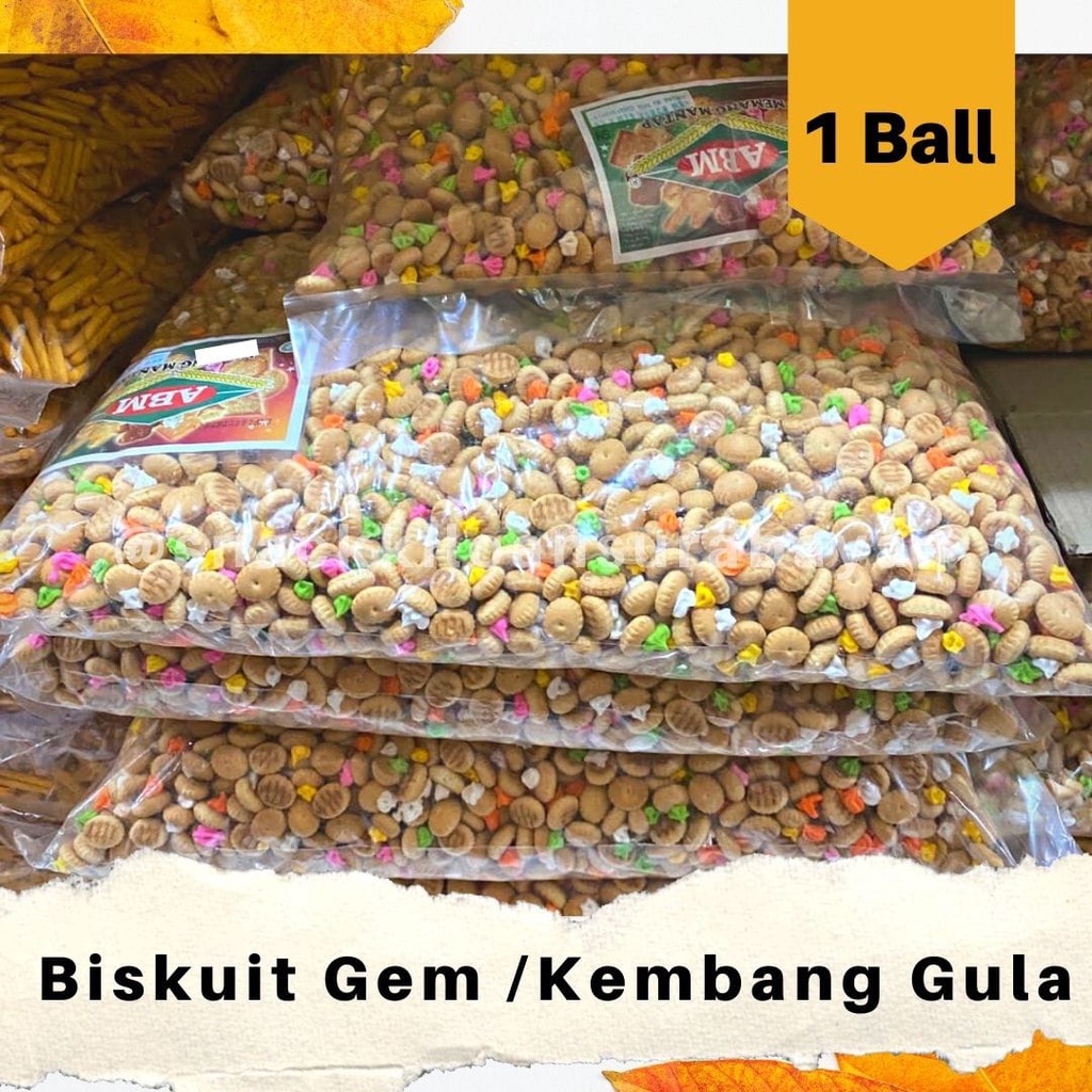 Jual Biskuit Gem Bunga 1 BALL ( 4 KG ) /Biskuit Kembang Gula /Snack ...