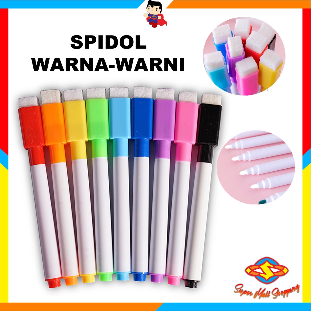 Jual SMS Spidol Papan Tulis White Board Sepidol Kecil Mini Warna Warni ...