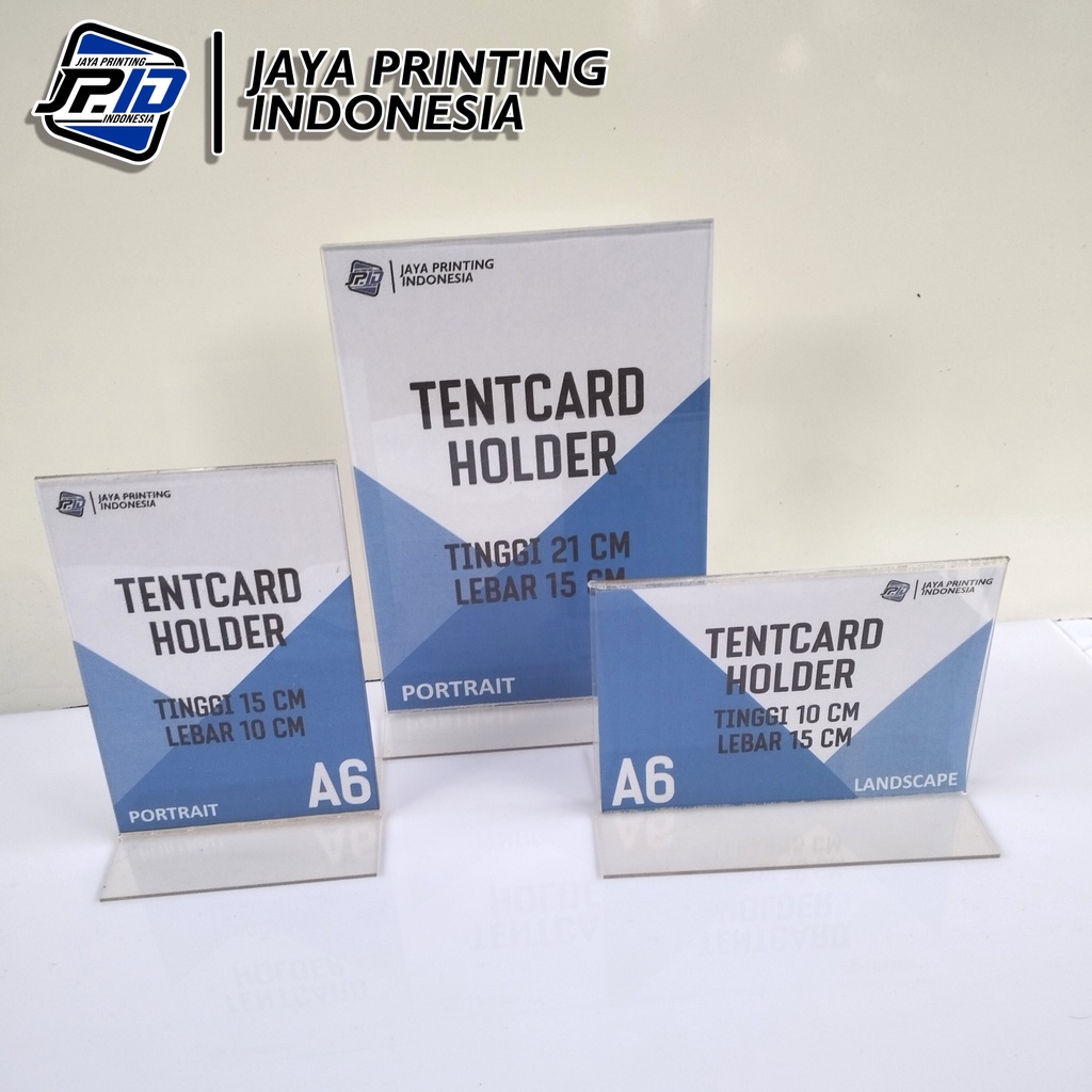 Jual TEMPAT Holder Akrilik Standing Tent Card Tempat QRIS Brosur ...