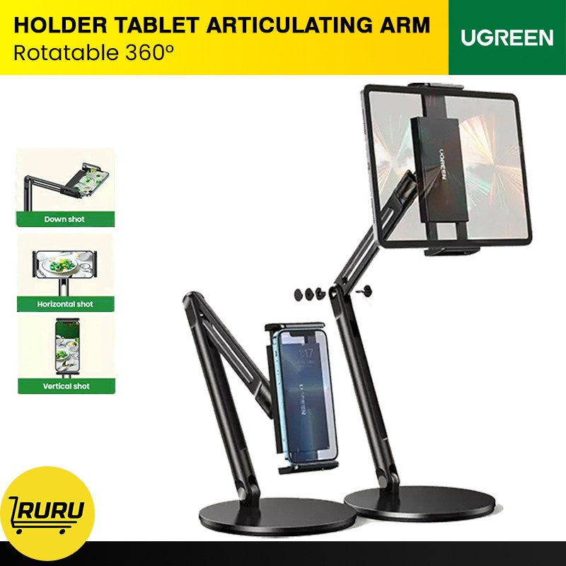 Jual UGREEN Tablet Stand Handphone HP Holder 3 Axis Double Arm Articulating | Shopee Indonesia