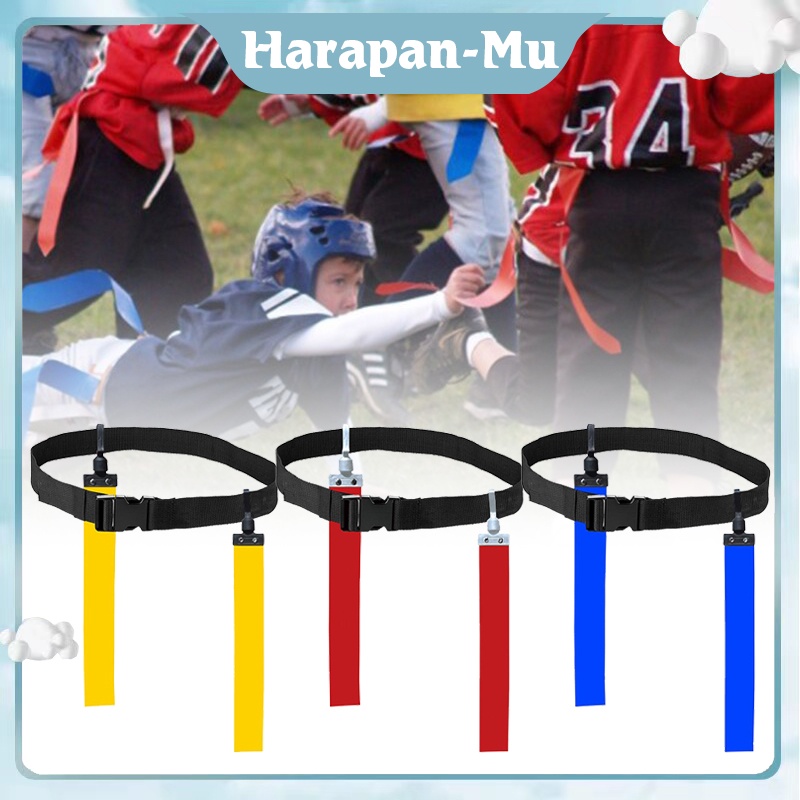 Jual Adjustable Rugby Flag Tag Waist Strap Match Training Belt Flag ...
