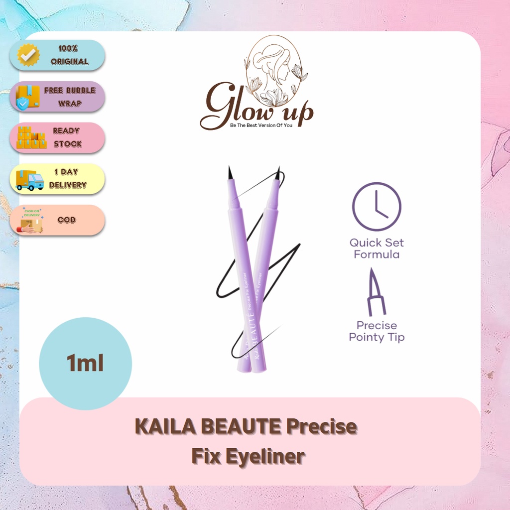 Jual GLOWUP KAILA BEAUTE Precise Fix Eyeliner|warna hitam pekat ...