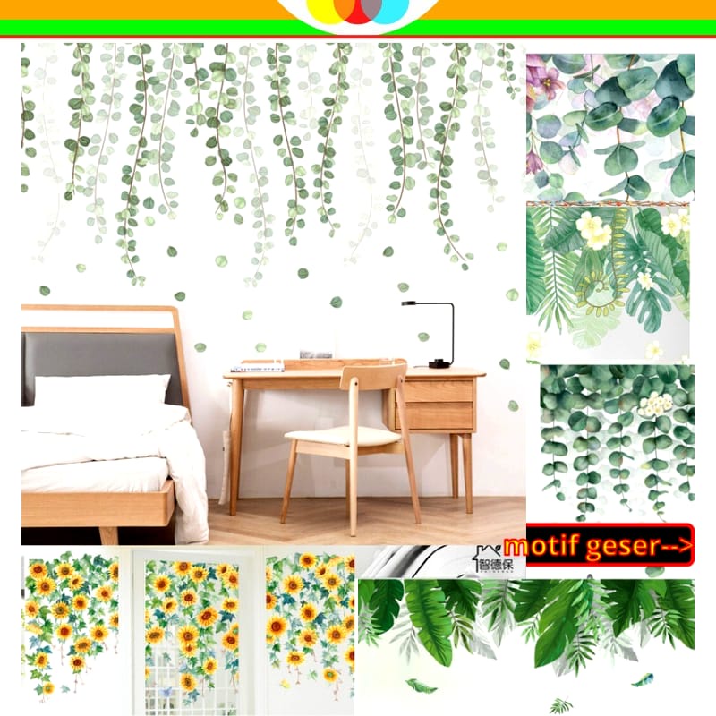 Jual WALLSTICKER WALLSTIKER WALL STIKER SETIKER STICKER DINDING TEMBOK WALLPAPER MOTIF DAUN ...