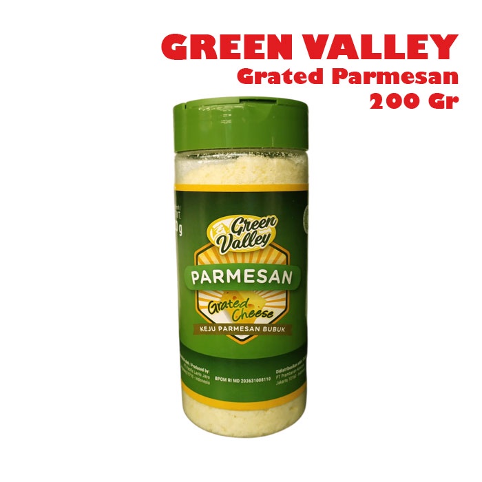 Jual GREEN VALLEY Grated Parmesan Cheese 200 gr (Shaker) | Shopee Indonesia