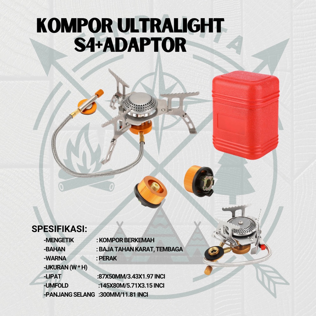 Jual Taffsport Kompor Gas Camping Portable Mini Lipat Ultralight Stove