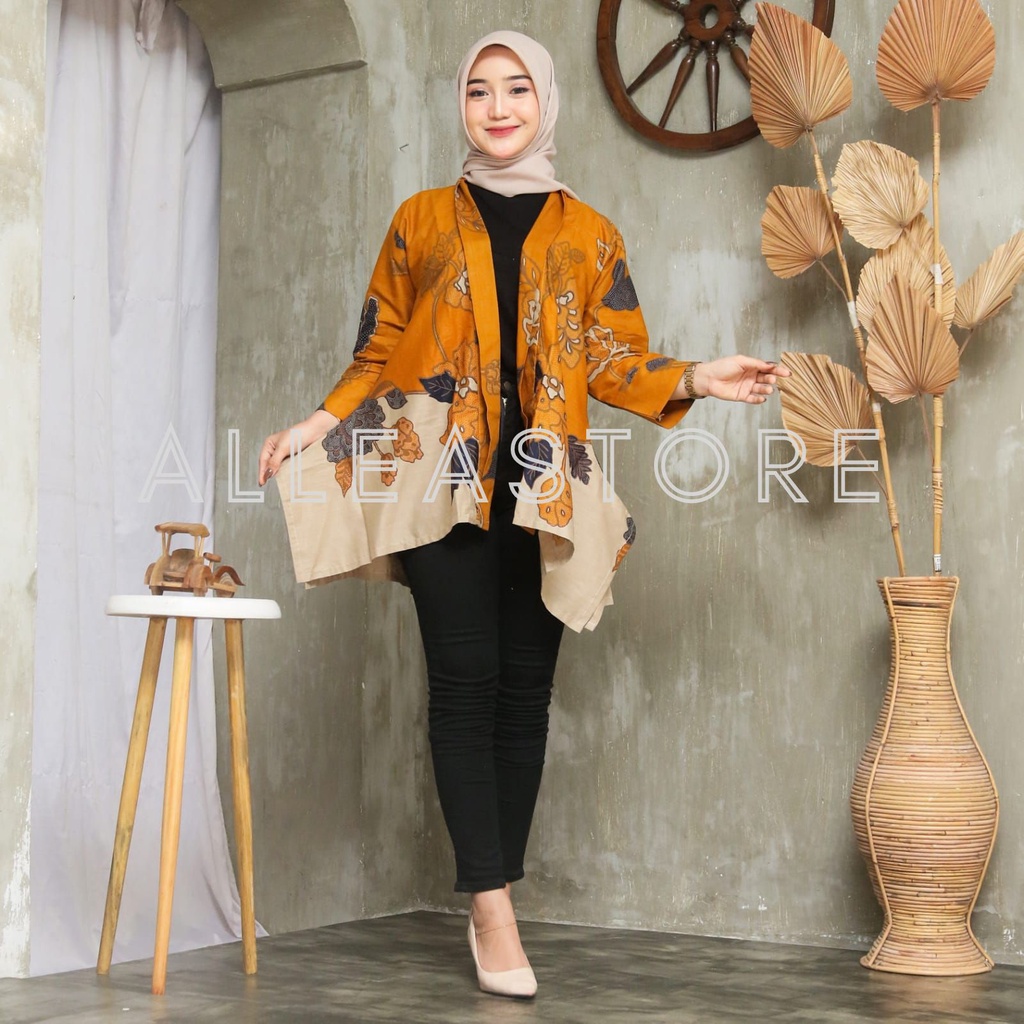 Jual Alleastore03 Blazer Batik Motif Mawar Premium Terbaru Blazer Batik Nikita Blazer Wanita ...