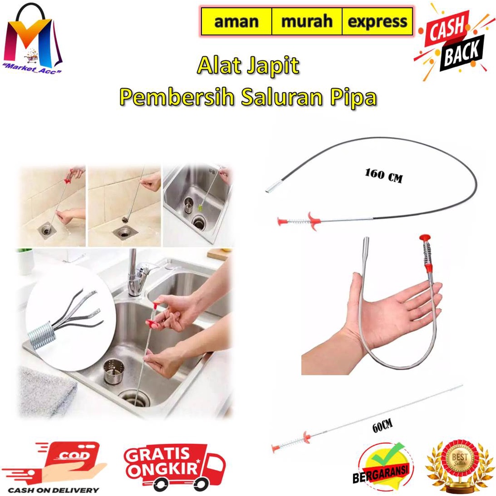 Jual Kawat Pembersih Saluran Air Pipa Wastafel Mampet - Kawat Penjepit Kotoran Anti Sumbat ...