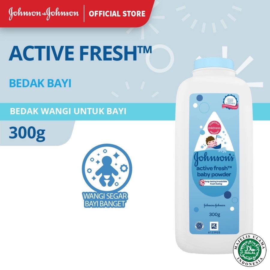 Jual JOHNSON'S Active Fresh Baby Powder - Bedak Bayi 300gr | Shopee ...