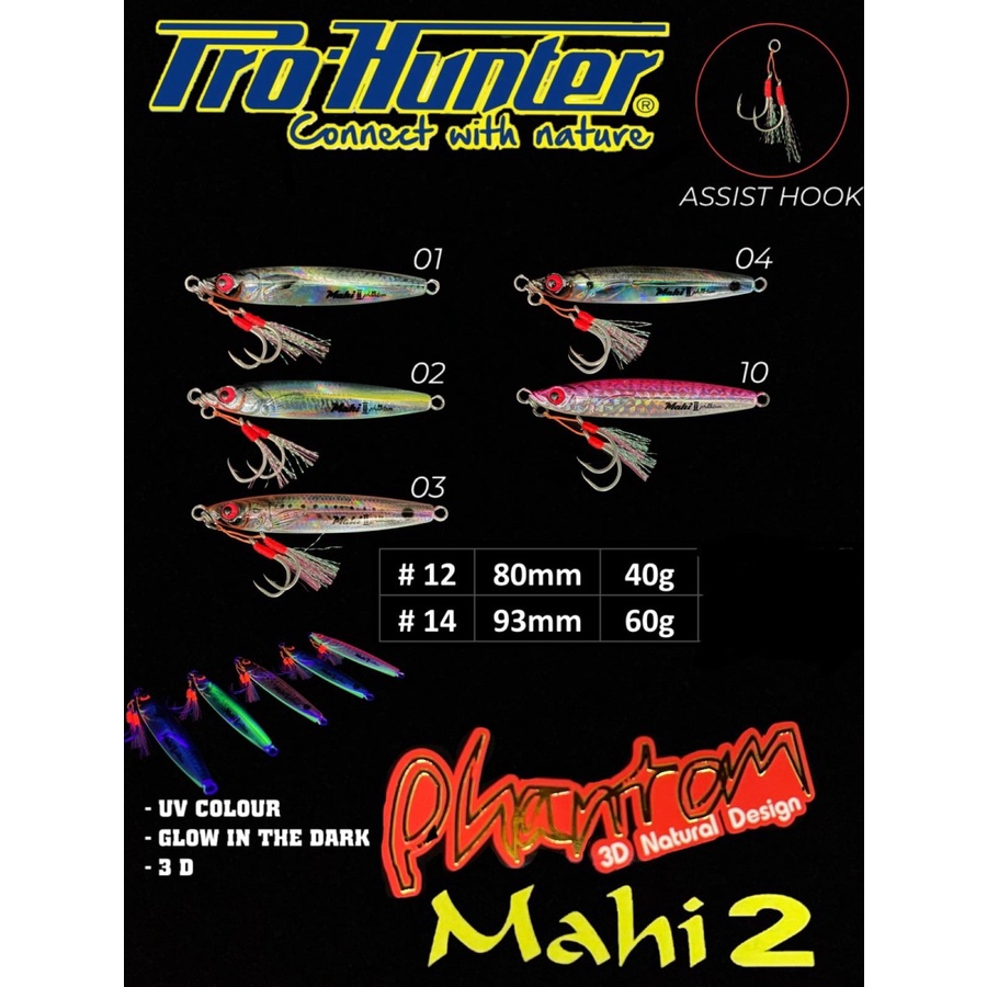 Jual METAL JIG PRO HUNTER PHANTOM MAHI2 40gr - 60gr | Shopee Indonesia
