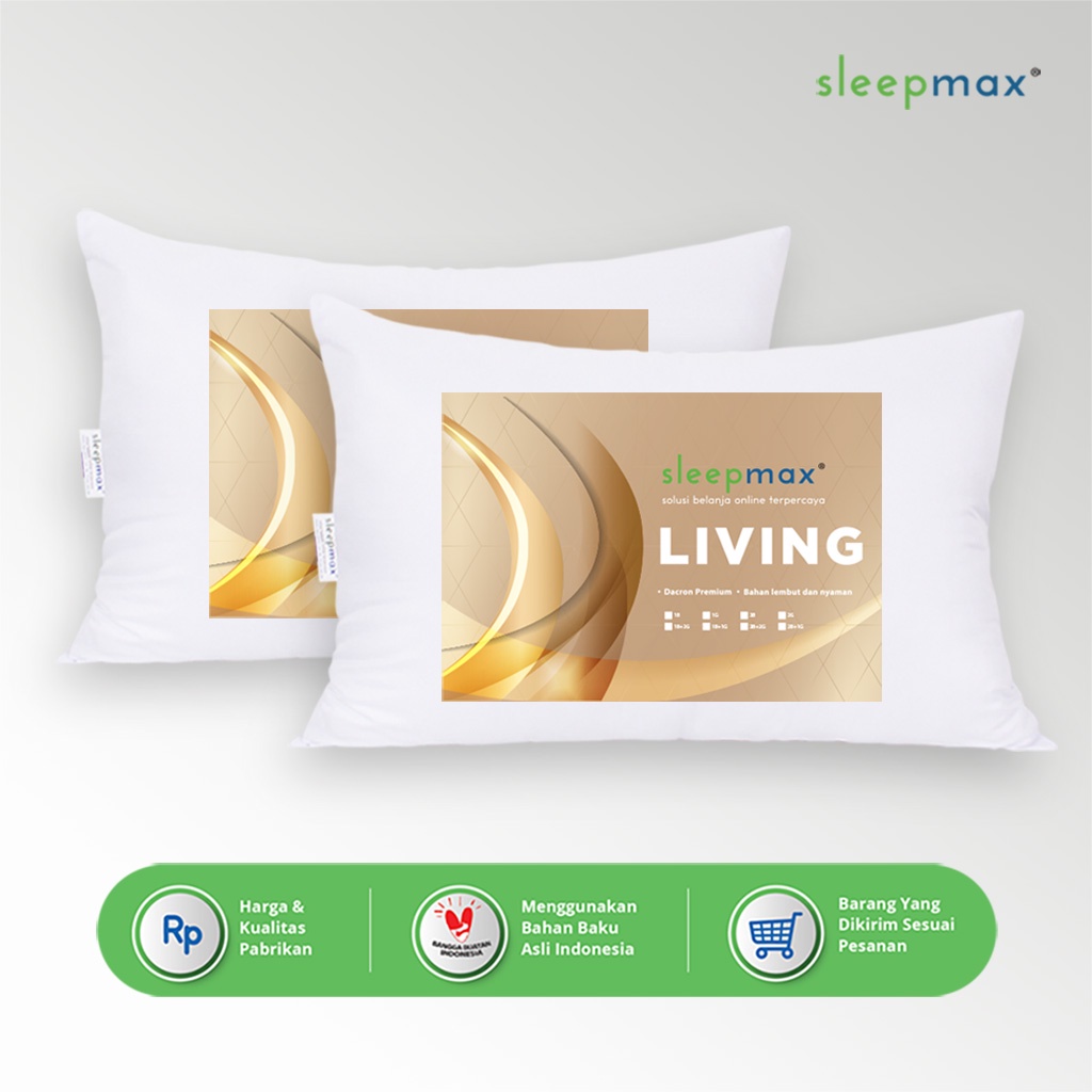 Jual Sleepmax Paket 2 Bantal Tidur Combo Living Pillow | Shopee Indonesia
