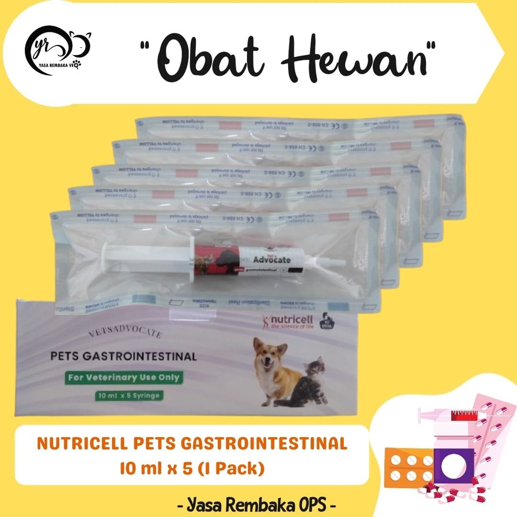 Jual NUTRICELL VETS ADVOCATE GASTROINTESTINAL 10ml x 5 (1 Pack ...