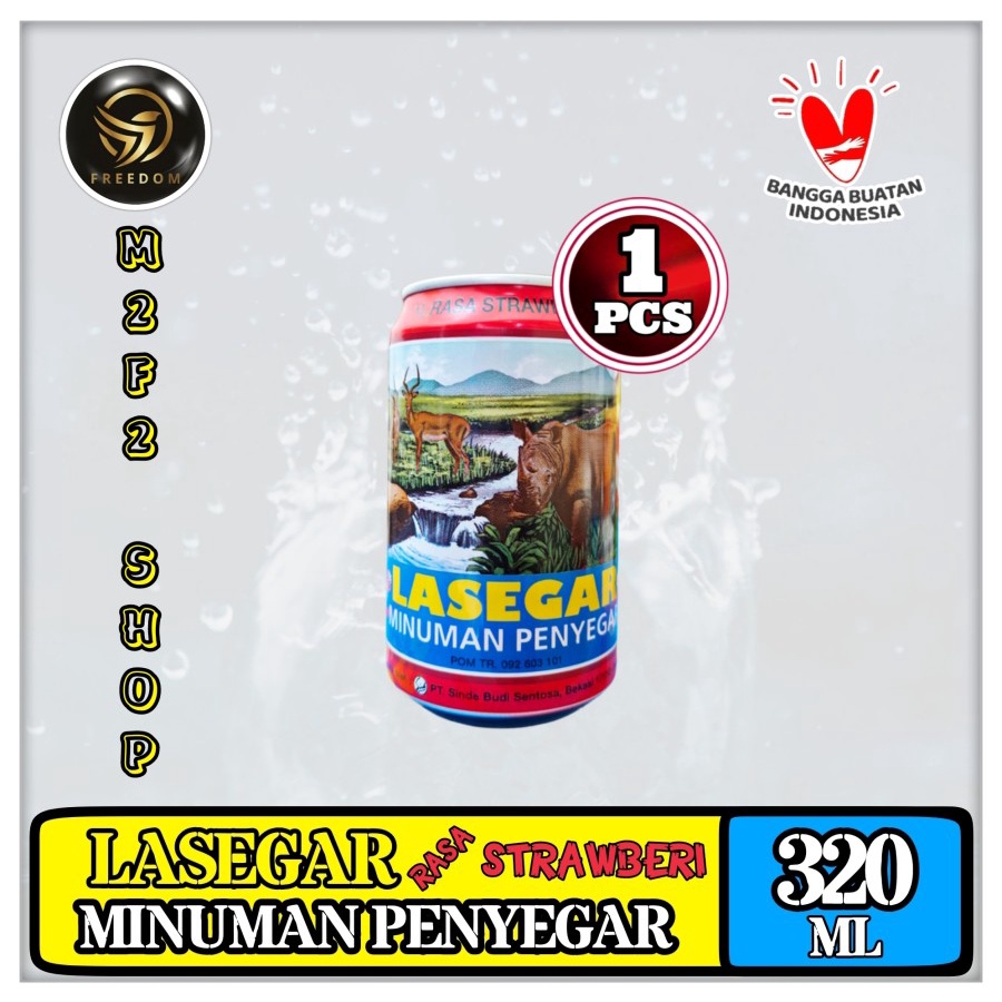 Jual LASEGAR Minuman Penyegar Strawberi | Stroberi Kaleng - 320 ml ...